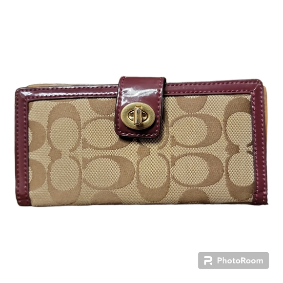 Coach | Bags | Coach Slim Twist Lock Wallet | Poshmark